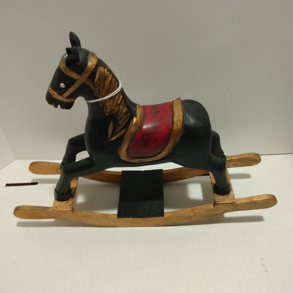 Accents | Vintage Carved Wooden Rustic Rocking Horse | Poshmark